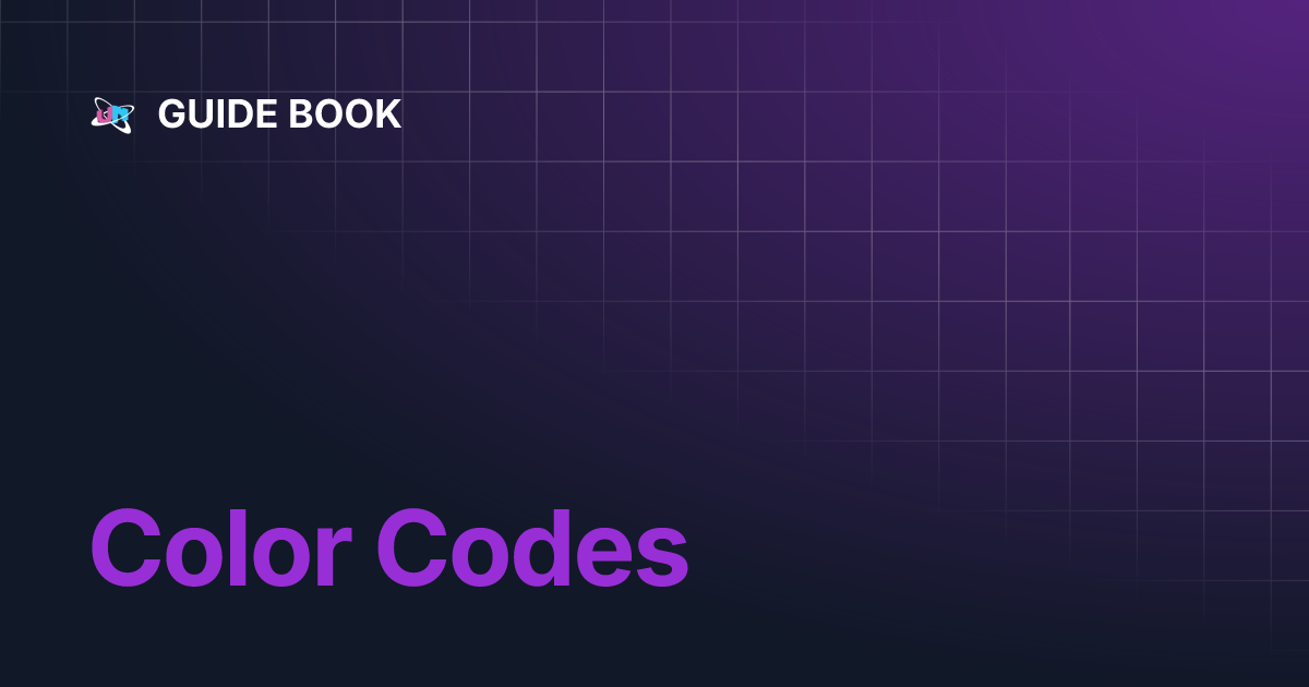 Color Codes | GUIDE BOOK