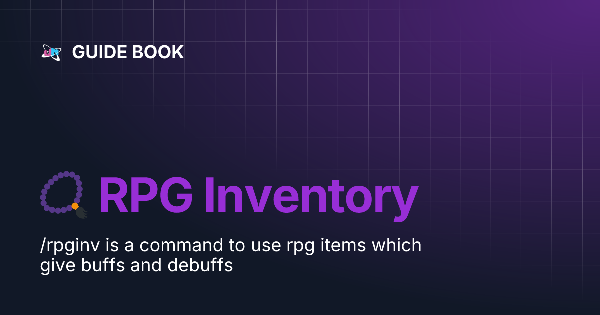 📿 RPG Inventory | GUIDE BOOK